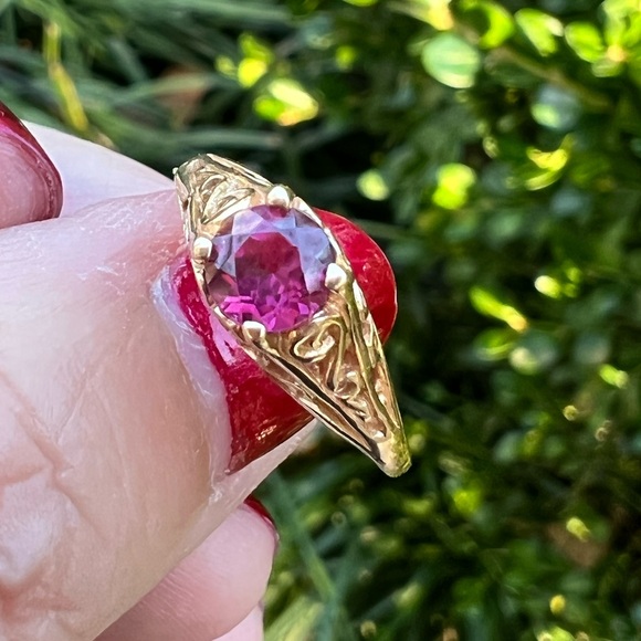 Kabana | Jewelry | Kabana Vintage 4k Yellow Gold Pink Tourmaline Ring ...